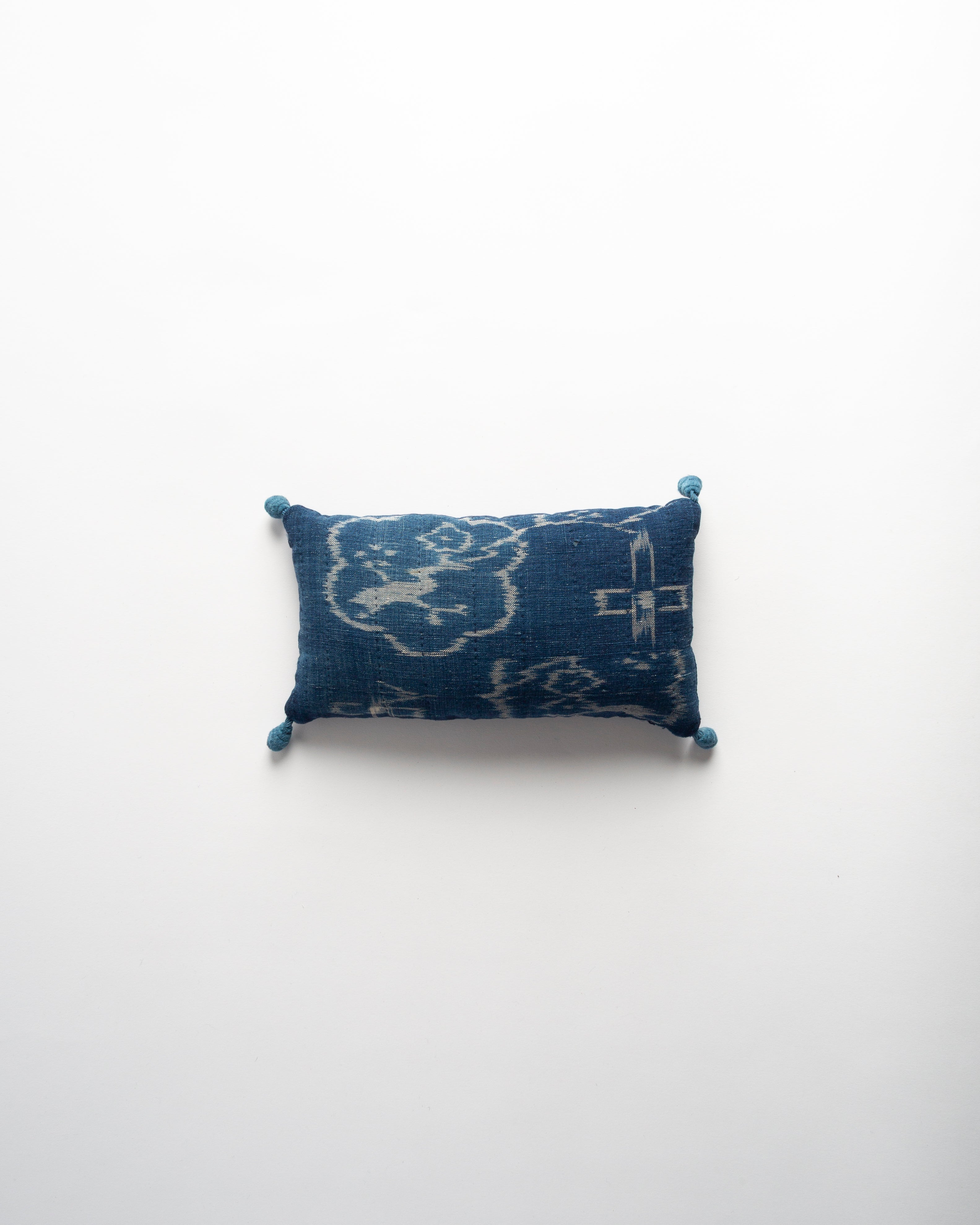 The Dyeworks 19th Century Japanese IKAT Medium Lavender Pillow in BLUE ...