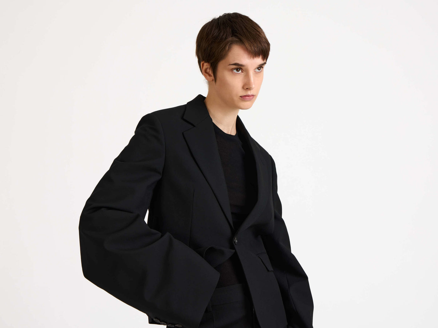 WOMENS BELL SLEEVE JACKET IN BLACK in BLACK JK0409PG192799906 | JW ...