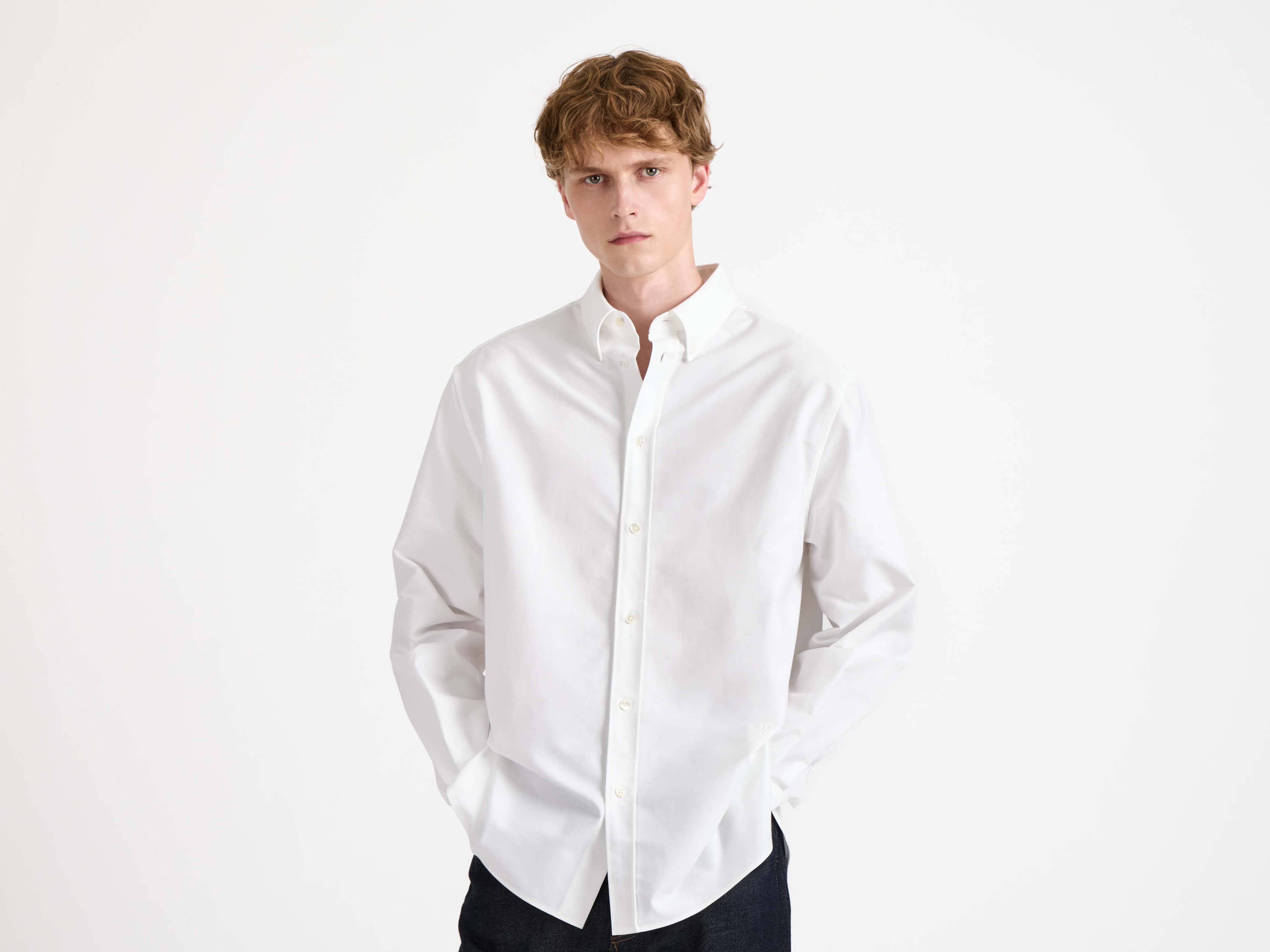 MENS CLASSIC SHIRT IN WHITE in WHITE SH0366PG172600144 | JW Anderson JP