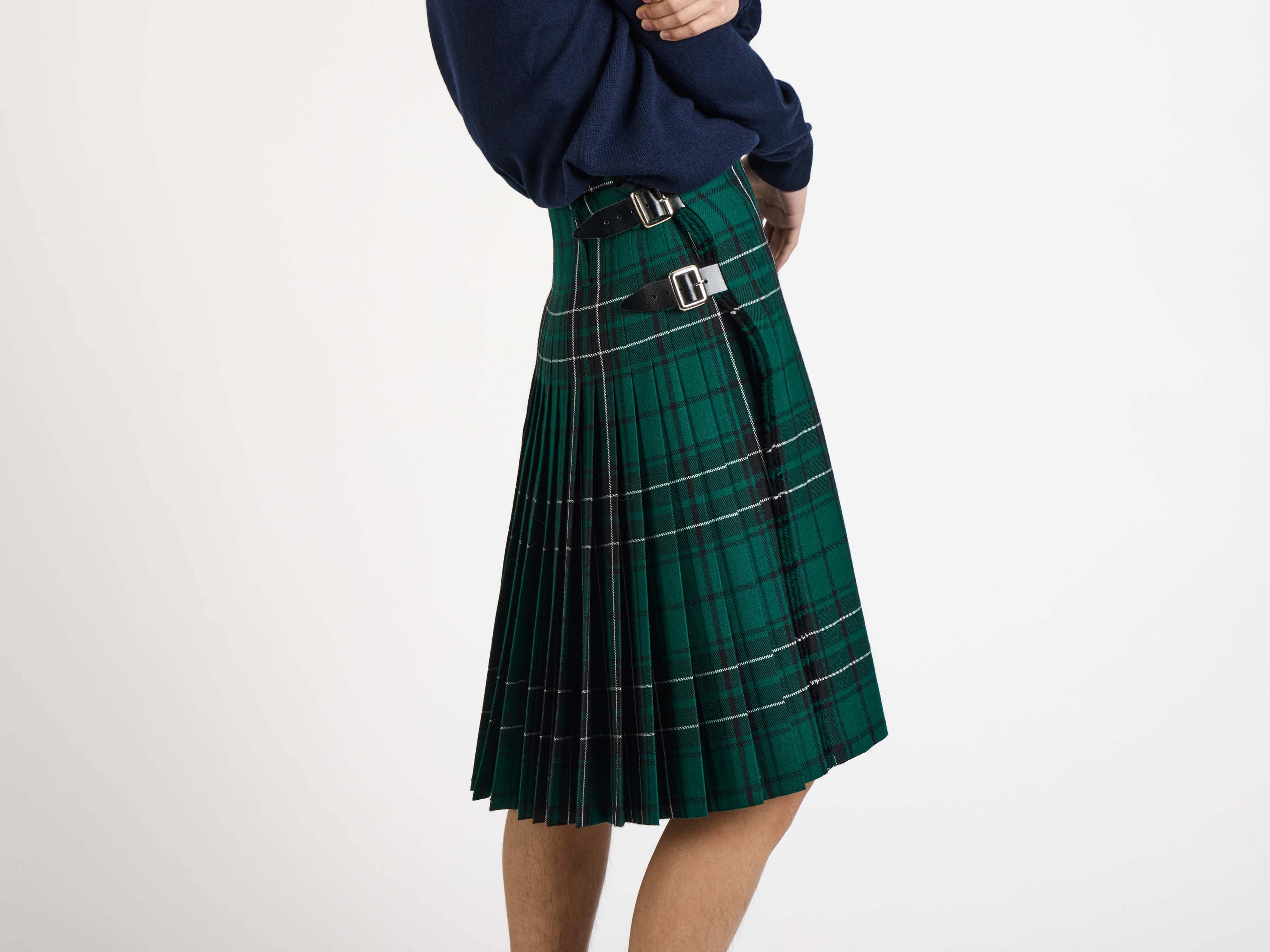 MENS KILT IN FOREST GREEN in FOREST GREEN SK0197PG1881560S | JW Anderson US